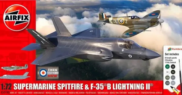 airfix gift set 50190 then and now spitfire mkvc f35b lightning