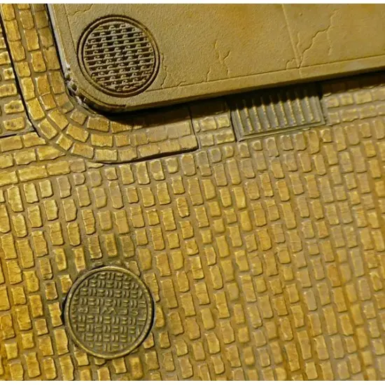 large cobblestone street details