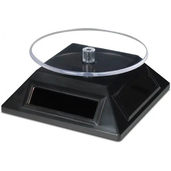 solar powered rotating display stand