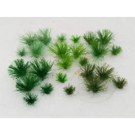 5mm assorted green tufts